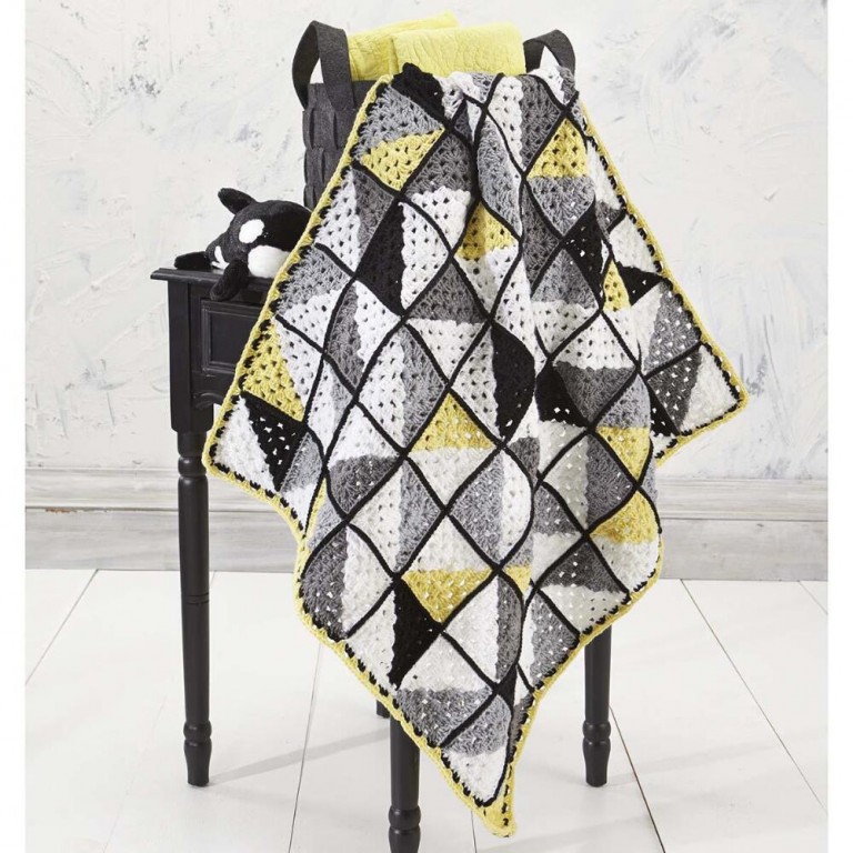 Geometry Baby Blanket Free Crochet Pattern ⋆ Crochet Kingdom