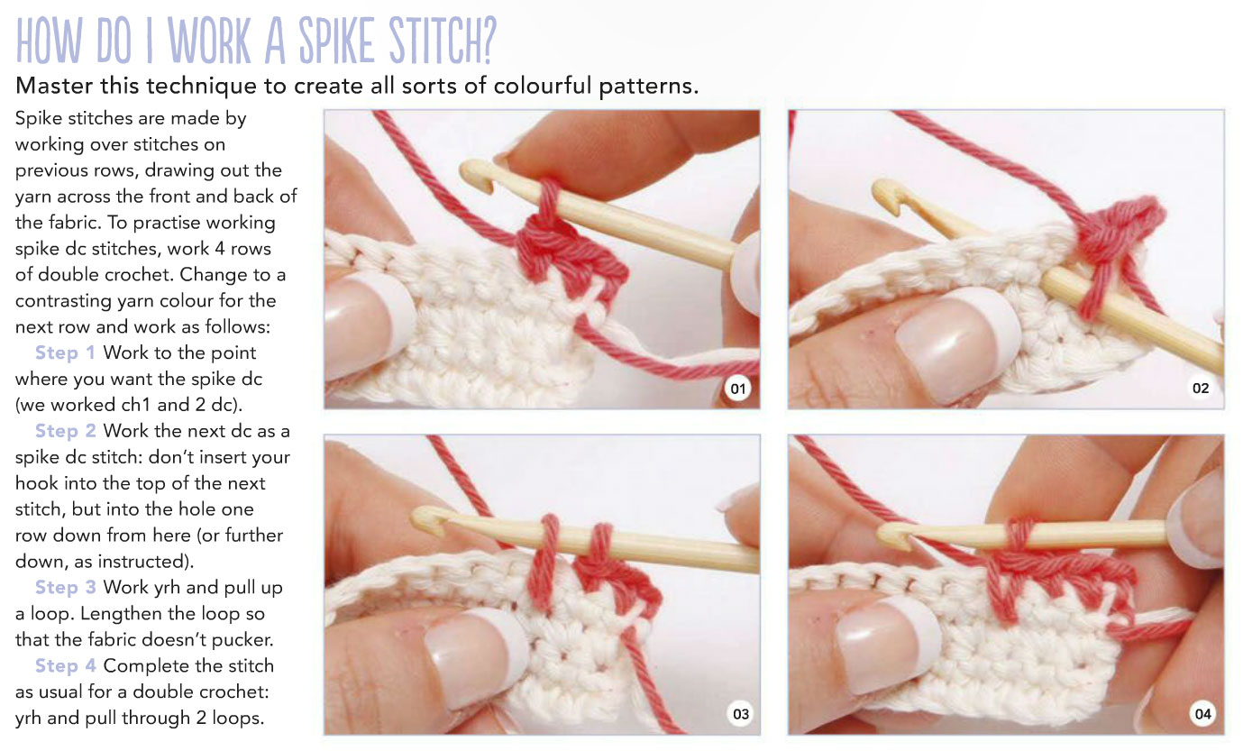 Spike Stitch Tutorial ⋆ Crochet Kingdom