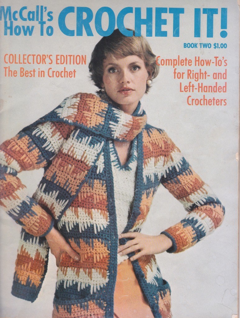 Vintage Crochet Pattern – 1970s Sweater and Scarf Set ⋆ Crochet Kingdom