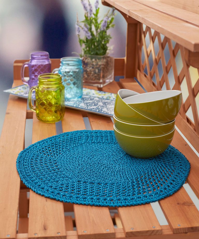 Stylish Outdoor Mat Free Crochet Pattern ⋆ Crochet Kingdom