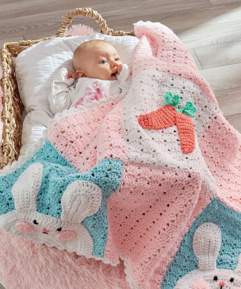 Luv My Bunny Blanket Free Crochet Pattern ⋆ Crochet Kingdom