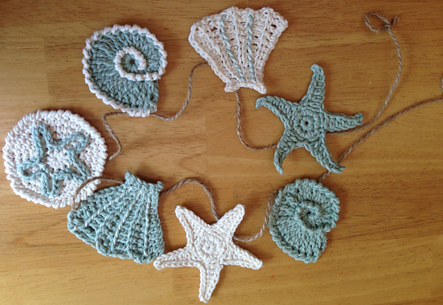 Crochet Sea Motifs - Shells, Starfish and Coral ⋆ Crochet Kingdom