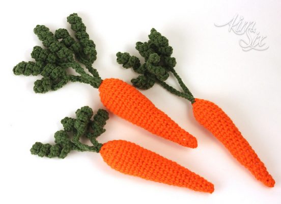 Easy Crocheted Carrots Free Pattern ⋆ Crochet Kingdom