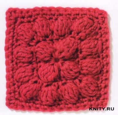 Bobble Crochet Square Free Pattern ⋆ Crochet Kingdom