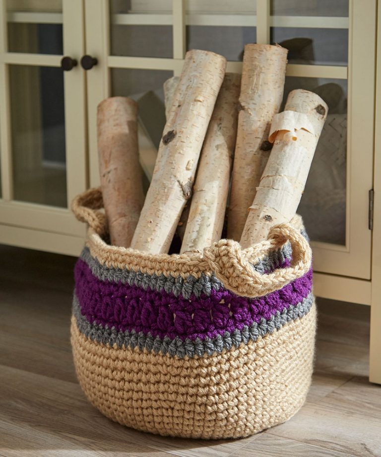 Free Crochet Pattern for a Handy Storage Basket ⋆ Crochet Kingdom