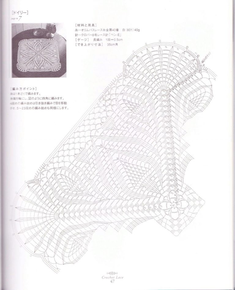 Square crochet doily patterns with diagrams ⋆ Crochet Kingdom