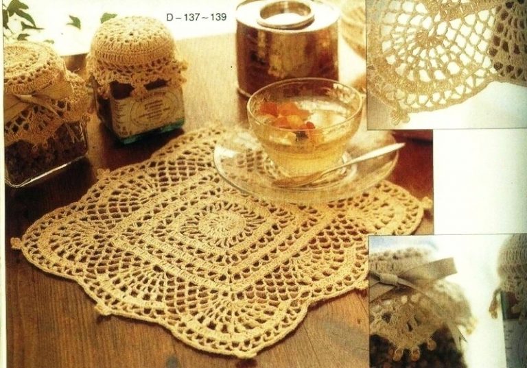Square crochet doily patterns with diagrams ⋆ Crochet Kingdom