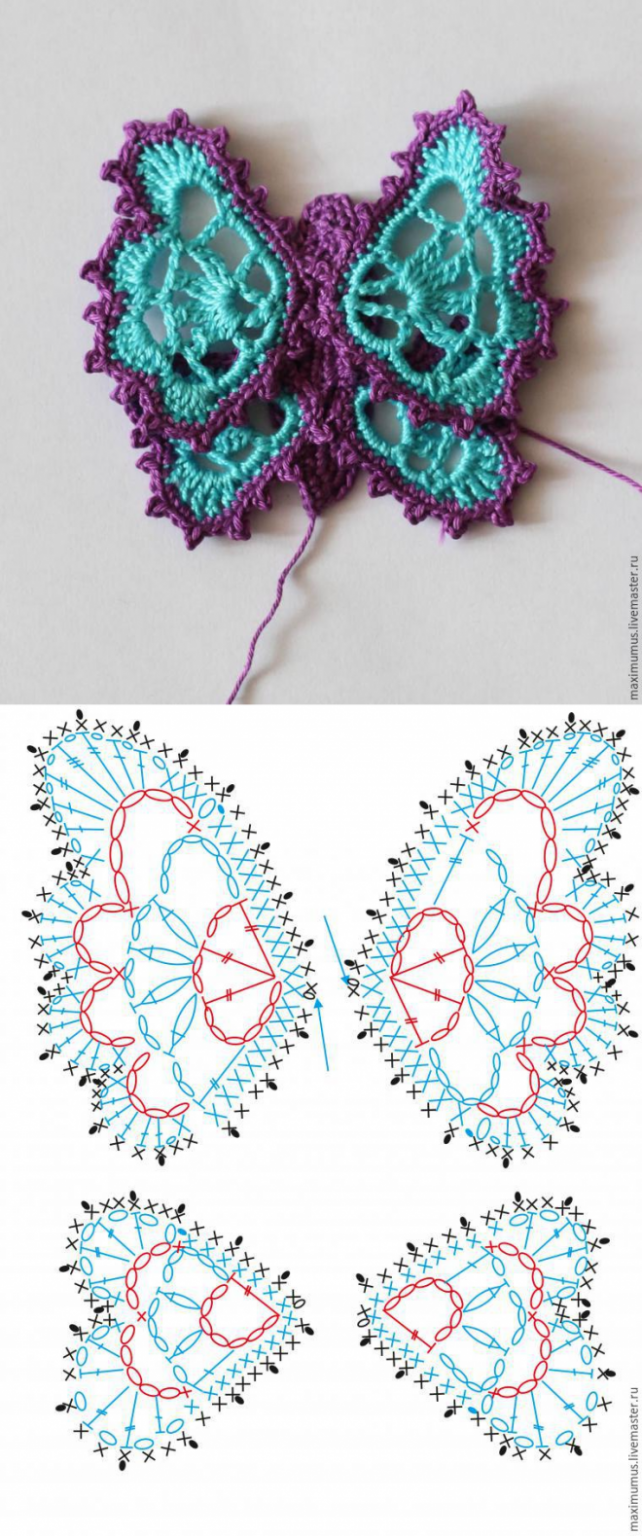 Crochet Butterfly Diagrams and Inspiration ⋆ Crochet Kingdom