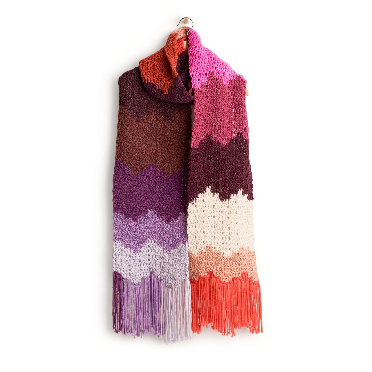 Easy Crochet Chevron Scarf Free Pattern ⋆ Crochet Kingdom