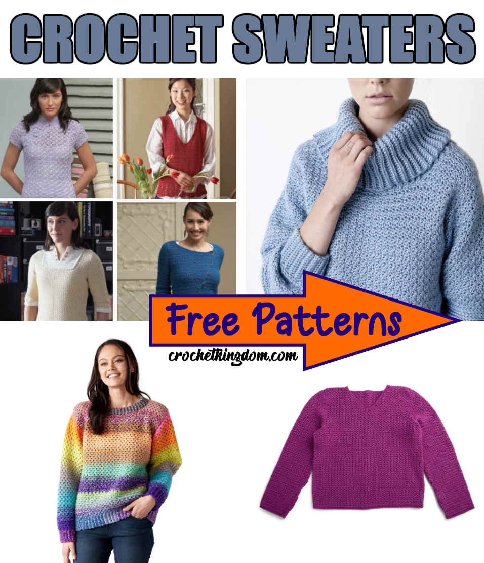 Free Crochet Sweater Patterns ⋆ Crochet Kingdom