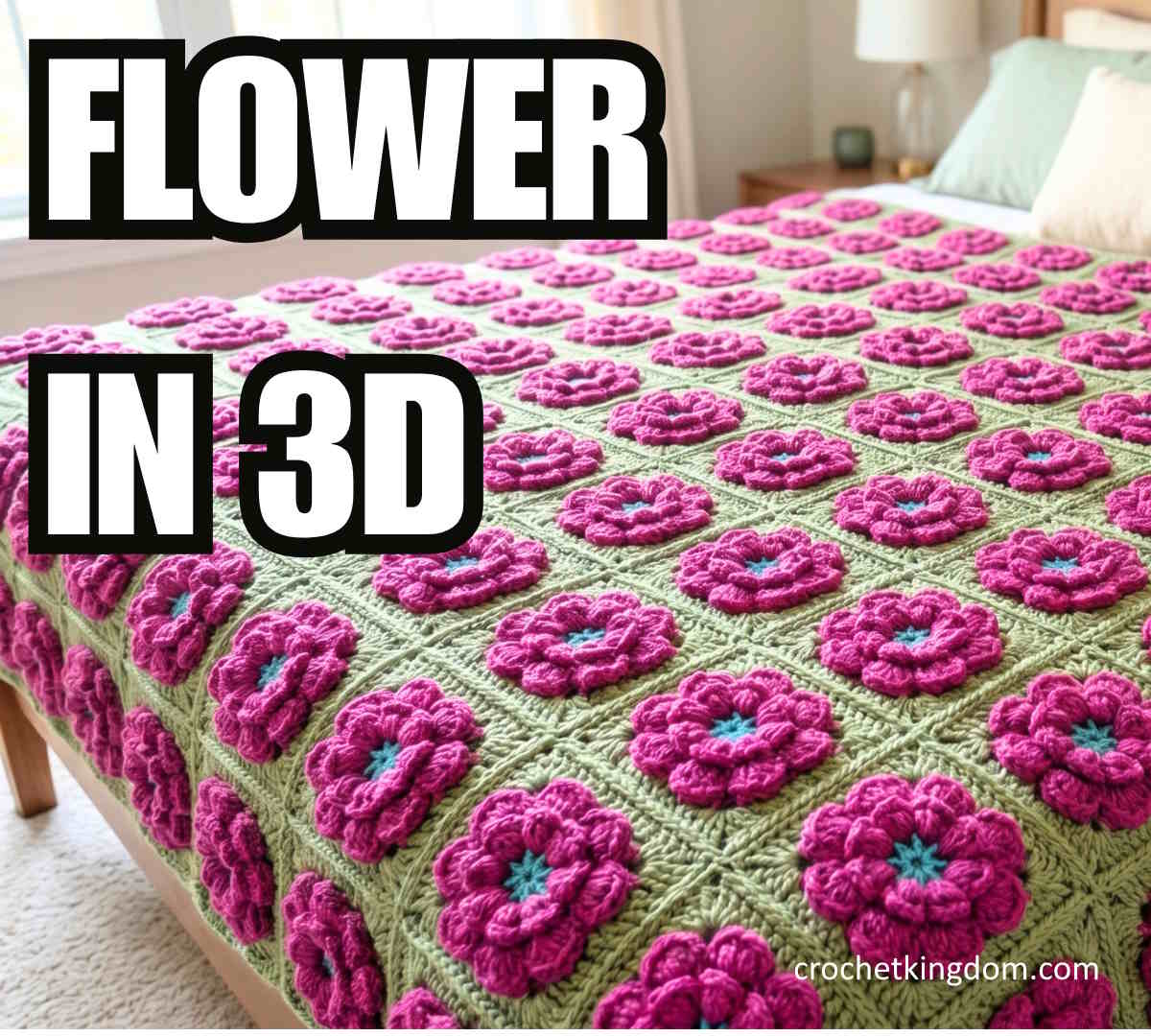 3D Crochet Granny Square Pattern (Step-by-Step Tutorial) ⋆ Crochet Kingdom